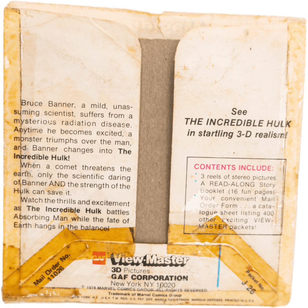 Set de 3 Discos de Hulk para View Master – La Vieja