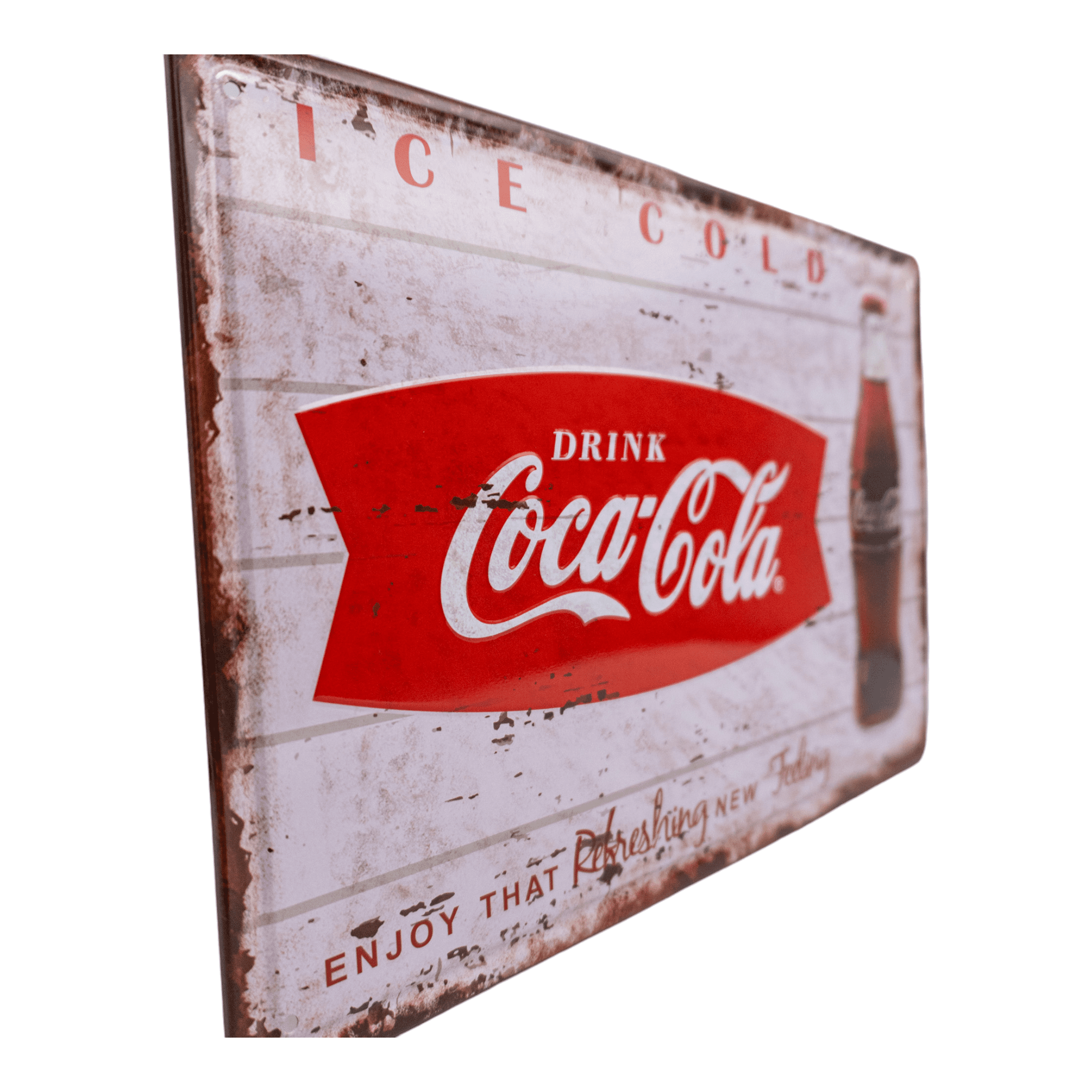 Placa decorativa Ice Cold Enjoy That Refreshin New Felling (Coca Cola ...