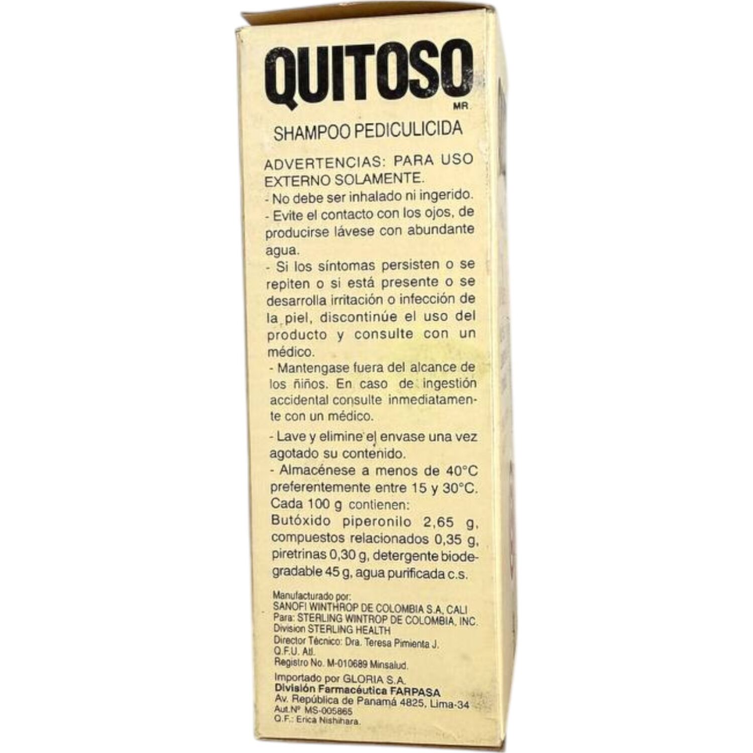 Quitoso – Shampoo Pediculicida de Colección (Botella 60 ml + Peine de ...