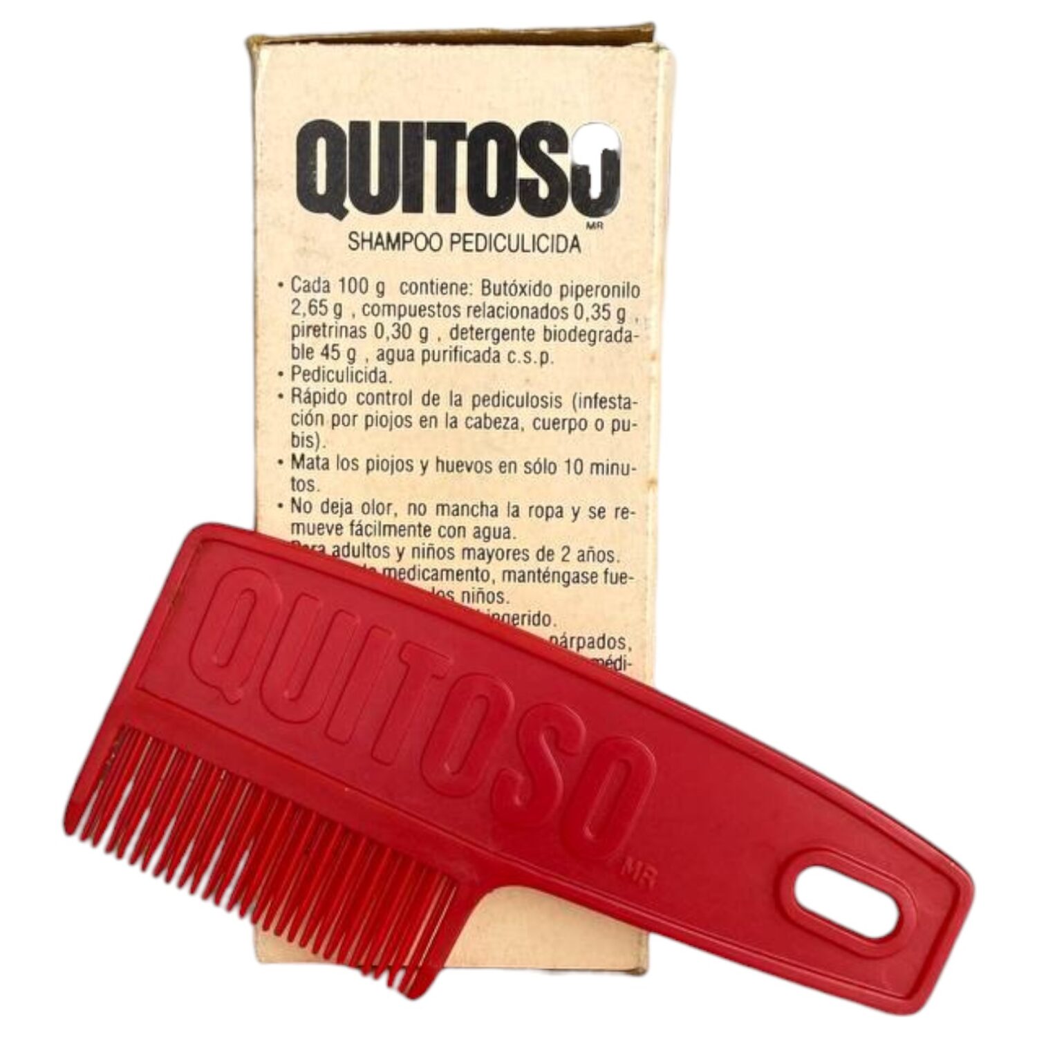 Quitoso – Shampoo Pediculicida de Colección (Botella 60 ml + Peine de ...
