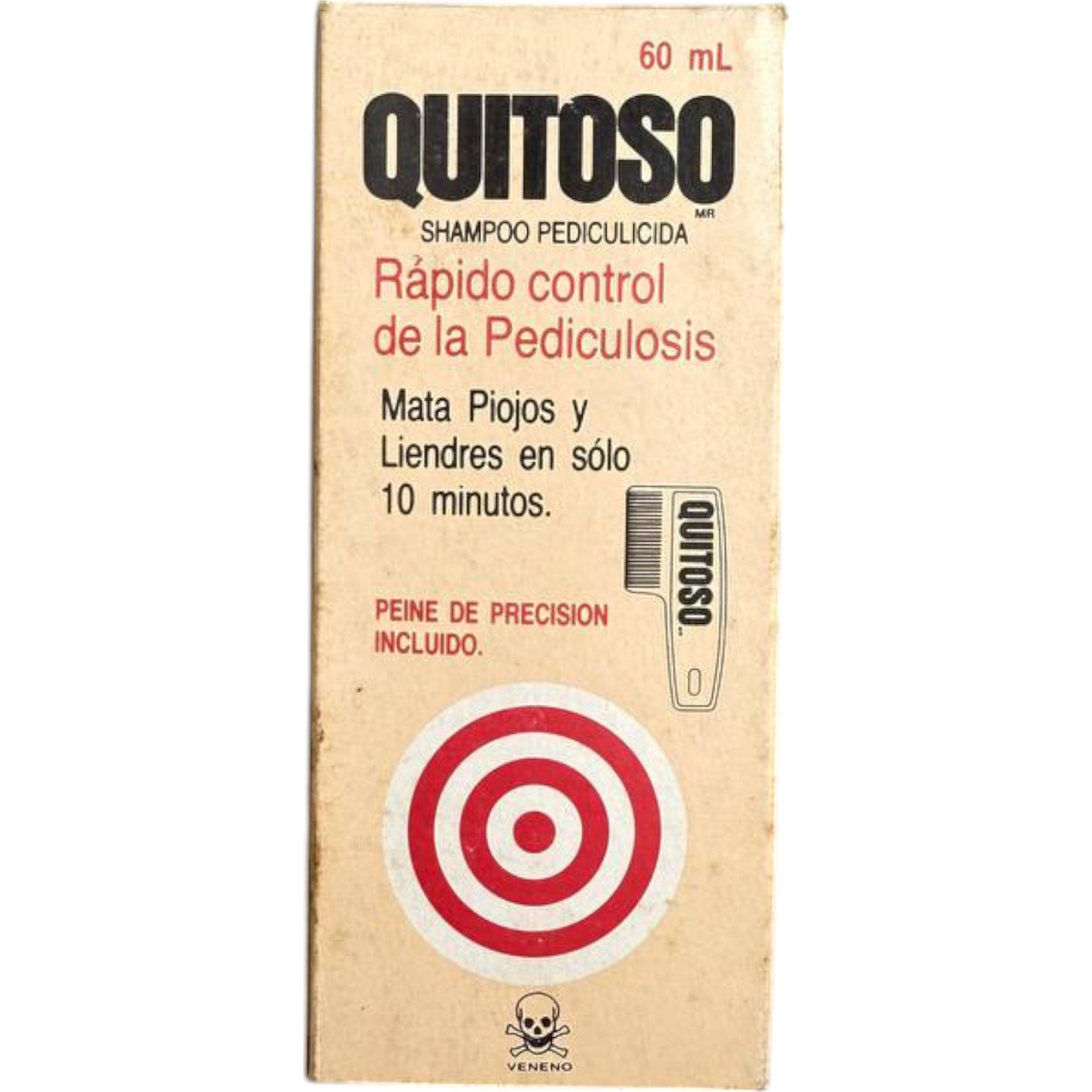 Quitoso – Shampoo Pediculicida de Colección (Botella 60 ml + Peine de ...